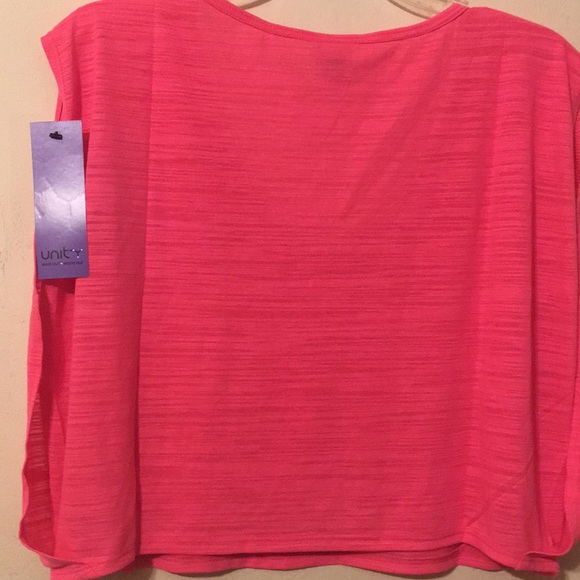 Unity World Wear | Tops | Nwt Unity Pink Knockout Workout Crop Top L ...